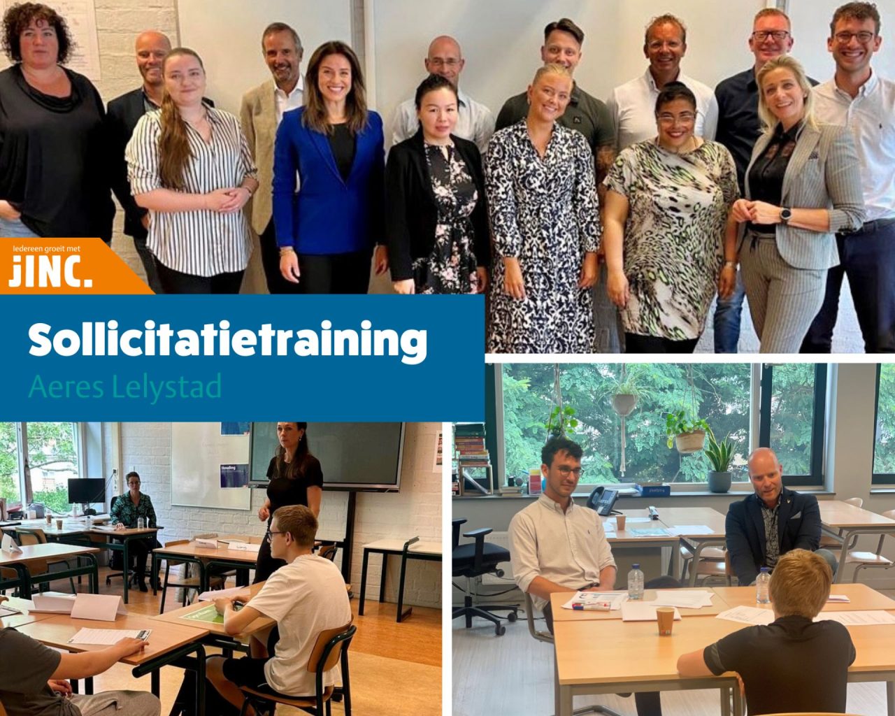 JINC, sollicitatietraining op het Aeres college - Lelystad Airport